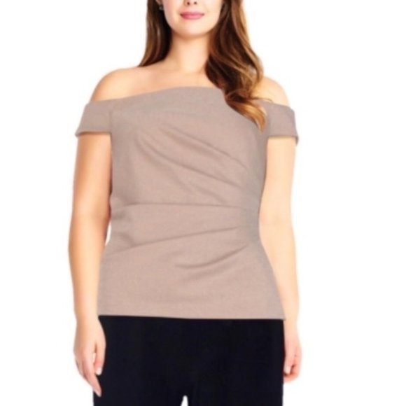 Adrianna Papell | Tops | Adrianna Papell Womens Embellished Off ...